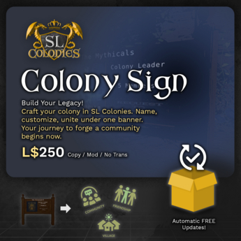 Second Life Marketplace - [SL Colonies] Essentials :: Colony Sign